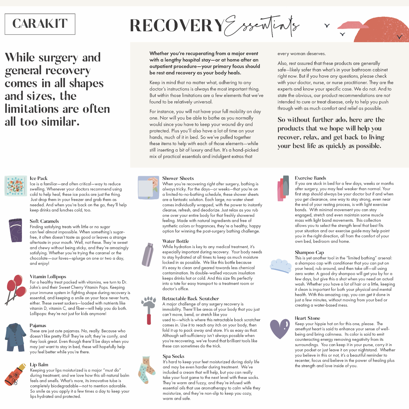 Surgery Recovery Care Kit | Thoughtful Post-Surgery Gift ...